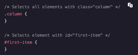 CSS Selector Cheat Sheet
